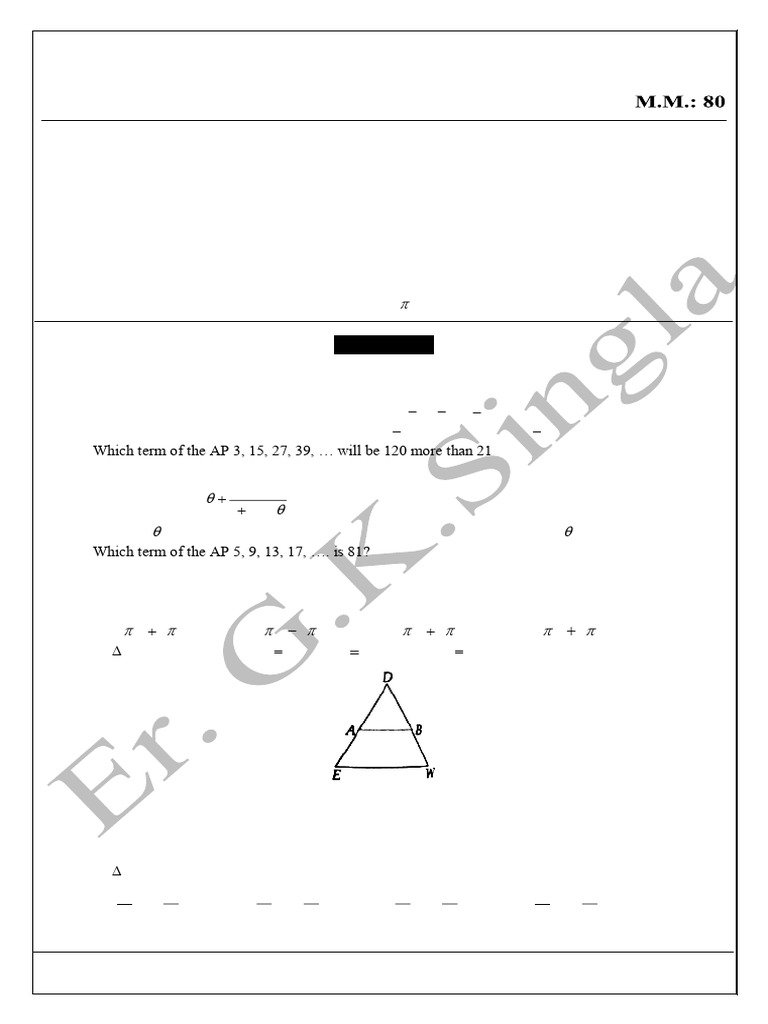 Sample Paper (5)[1] | PDF | Sphere | Area