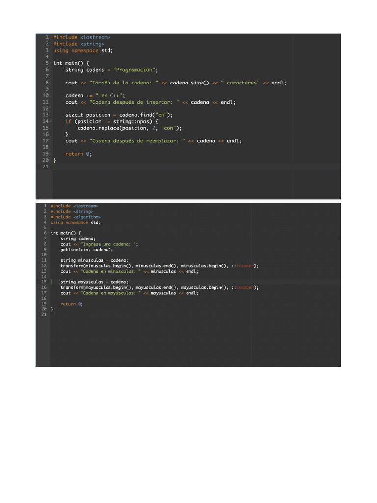 Ejercicios Tema 6(3) Programación con Strings y Struct | PDF