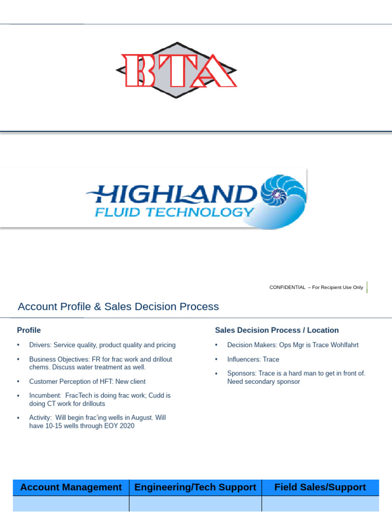 Account Profile BTA | PDF | Pricing | Business
