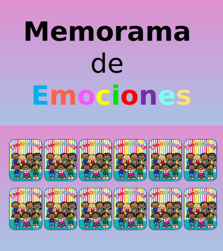 Memorama de emociones | PDF