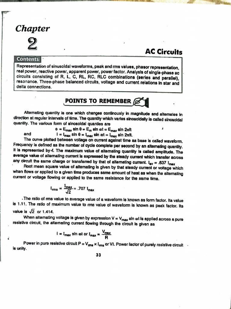 AC Circuit Analysis and Power Concepts | PDF | Ac Power | Physical Quantities