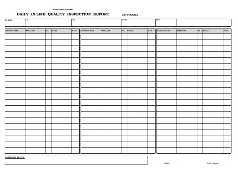 Daily Quality Inspection Report | PDF