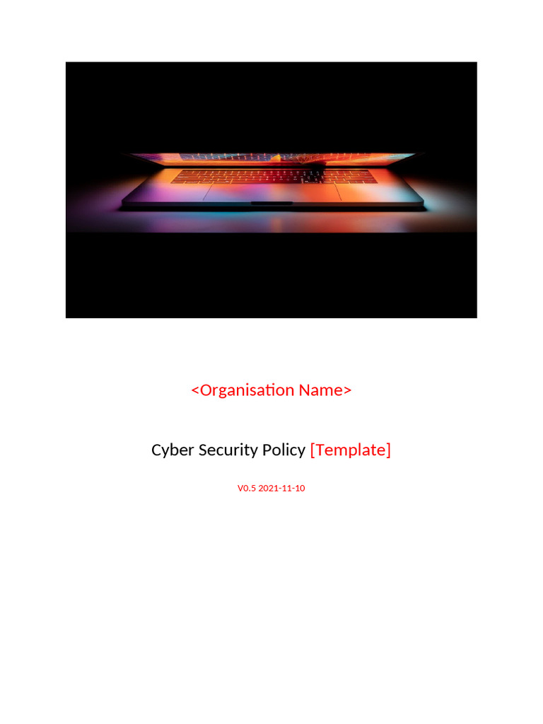 Cyber Security Policy [TEMPLATE] | PDF | Security | Computer Security