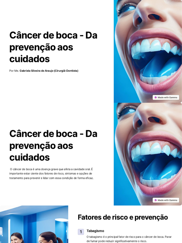 Câncer de Boca: Sintomas e Prevenção | PDF | Câncer | Doenças e ...