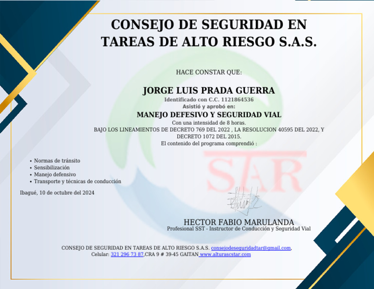 Cert Jorge Luis Prada Guerra | PDF