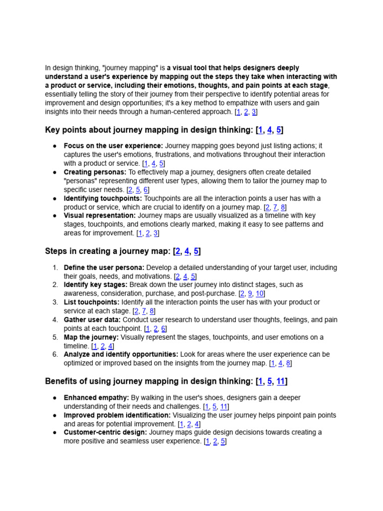 Information About Journey Mapping in Design Thinking | PDF | Thought ...