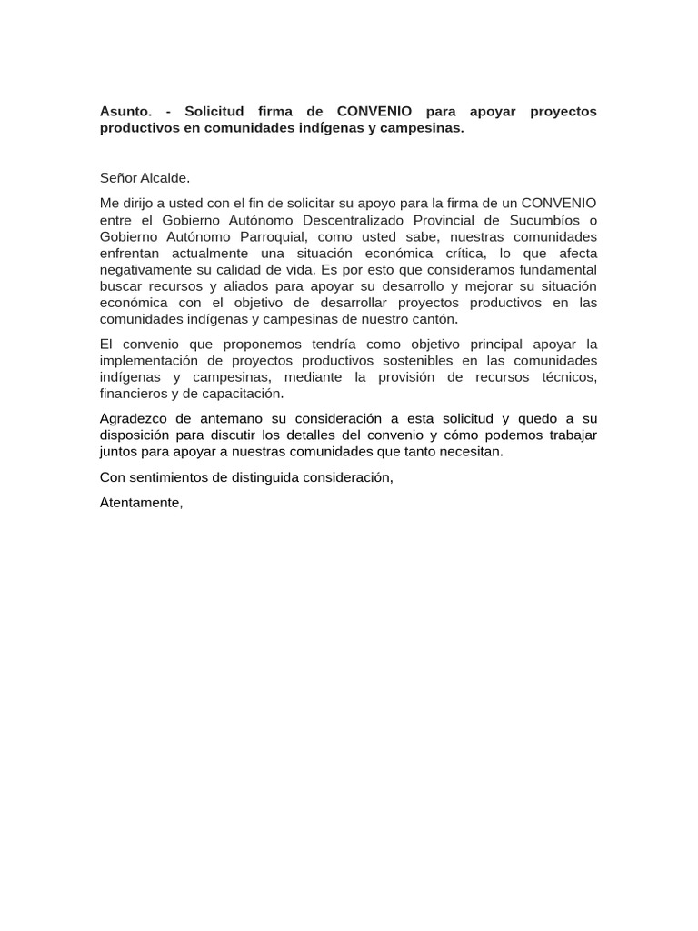 Convenio Oficio Alcalde | PDF