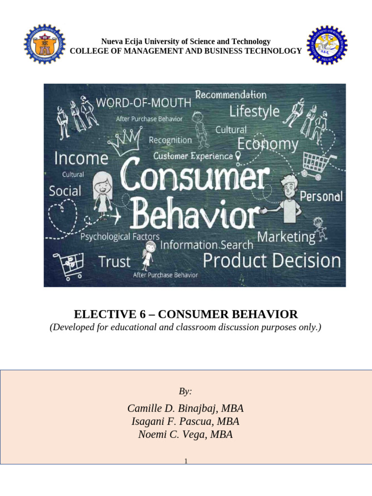 Consumer Behavior Module 1 Student | PDF | Consumer Behaviour | Behavior