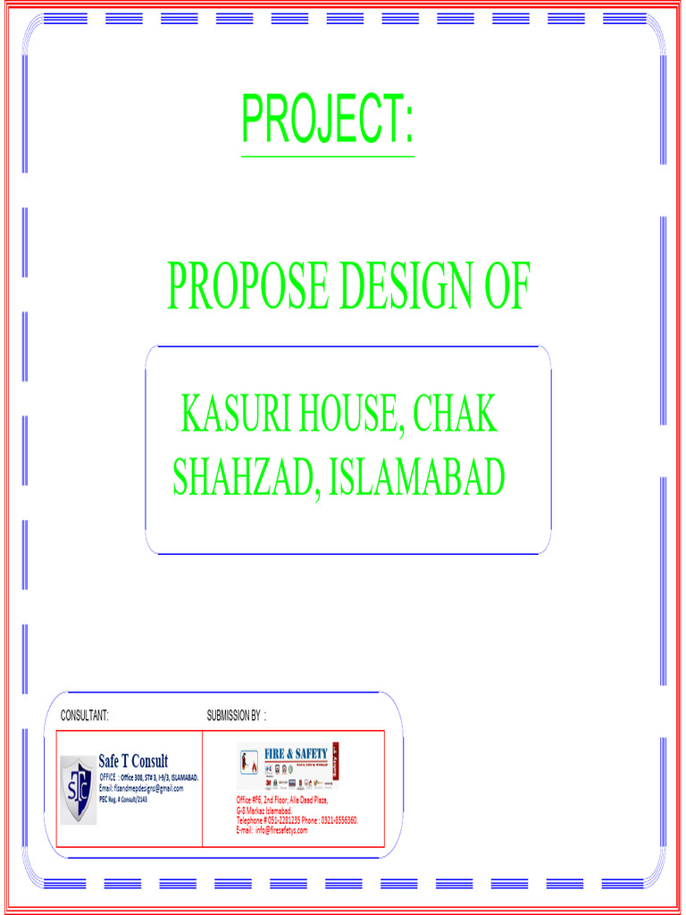 Kasuri House, Chak Shahzad, Islamabad | PDF | Safety | Fire Protection