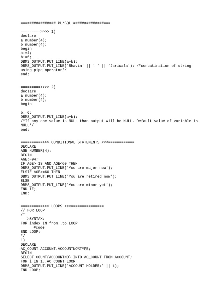 PL-SQL | PDF | Databases | Data Management
