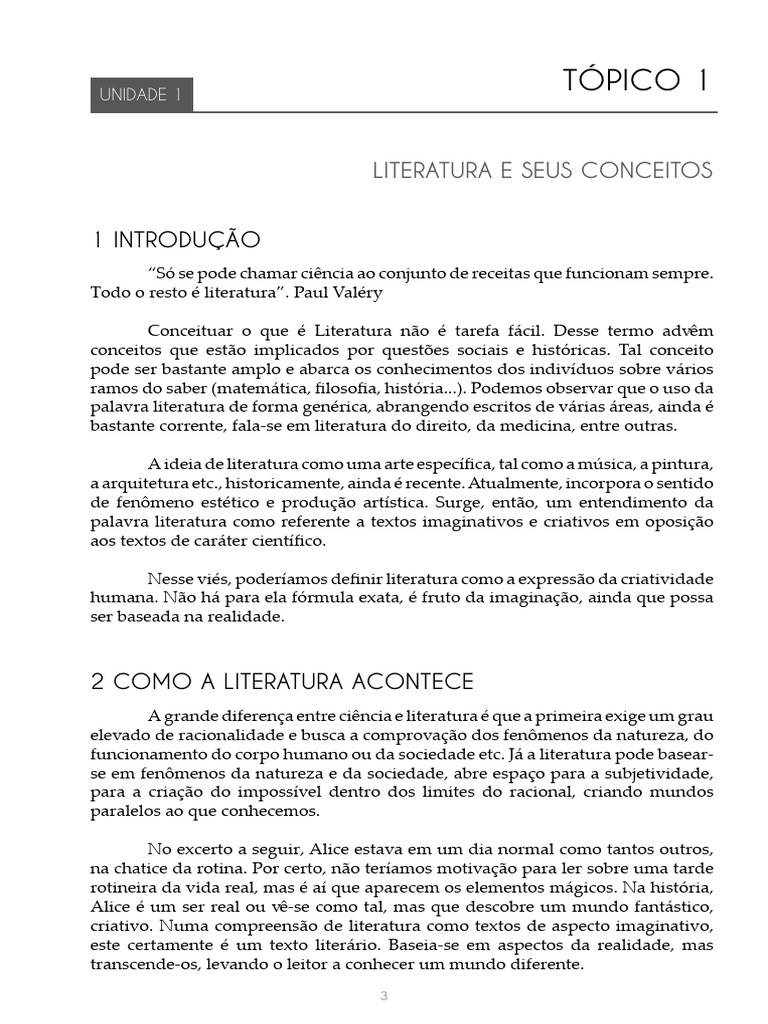 Literatura e Seus Conceitos | PDF | Science | Autor