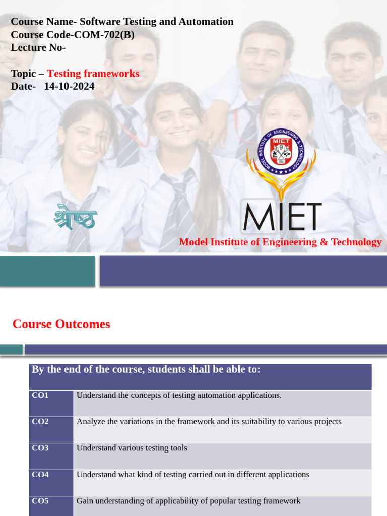 Unit 3 - Selecting Framework | PDF | Selenium (Software) | Software