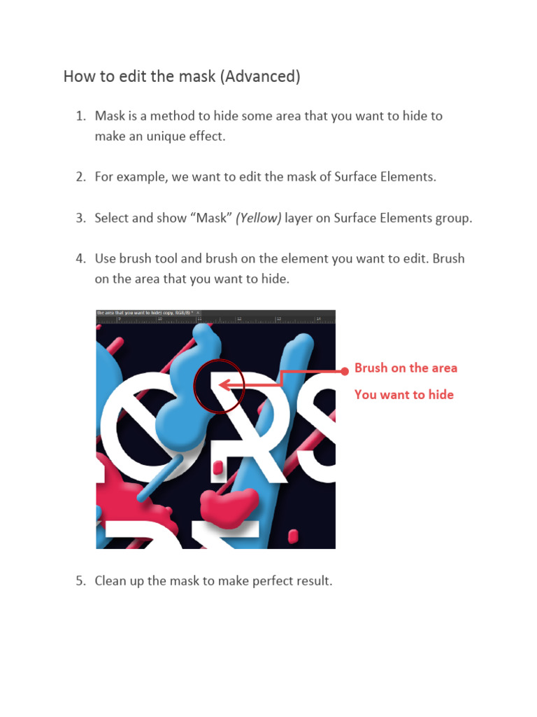 How To Edit The Mask (Advanced) | PDF