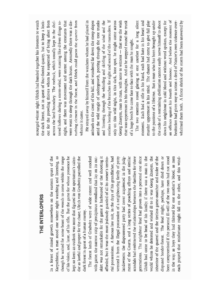 The Interlopers - Saki | PDF