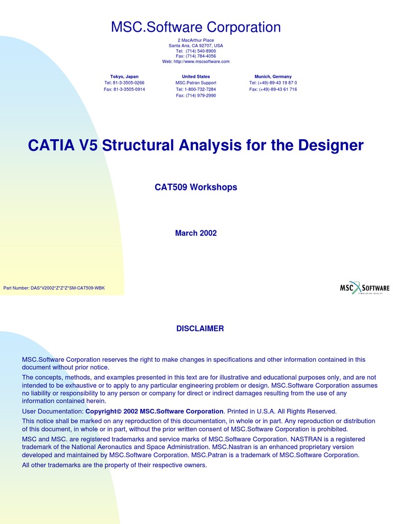 Catia v5 Structural Analysis For The Designer | PDF | Finite Element ...