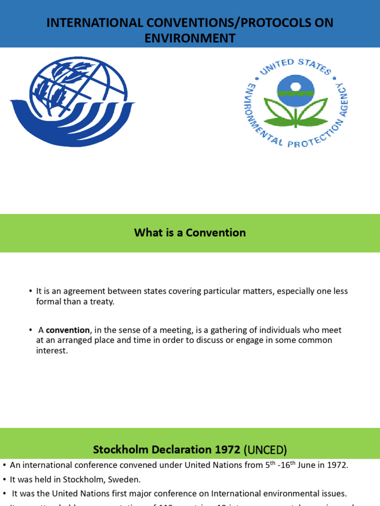 On International Conventions On Environment 2 | PDF | Climate Change ...