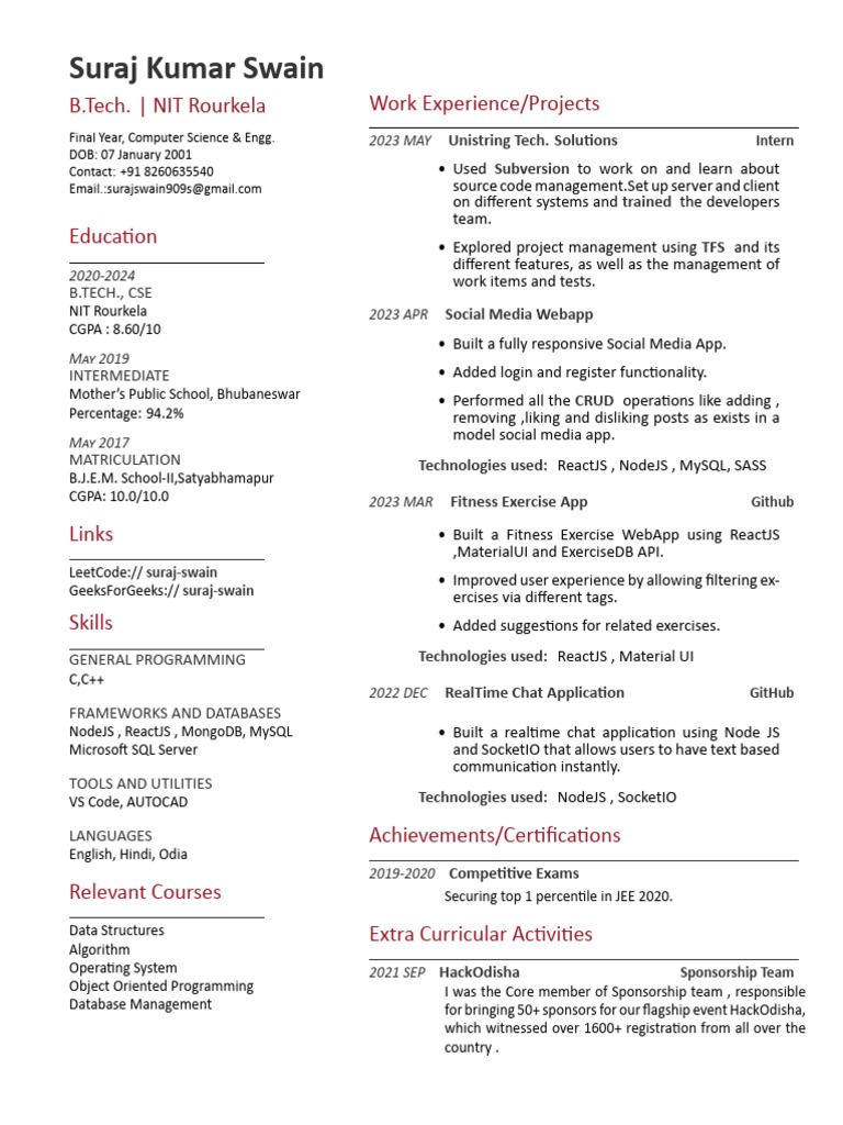 SurajKumarSwain 120CS0229 | PDF | Web Application | Databases