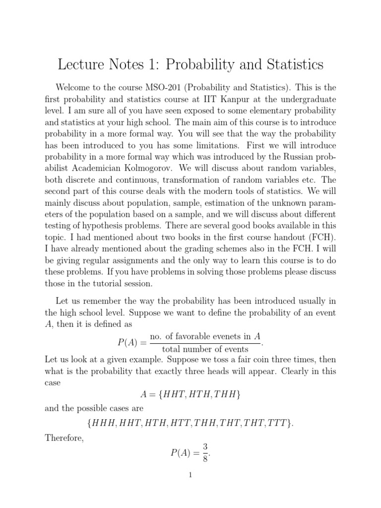 Intro to Probability & Stats | PDF | Statistics | Function (Mathematics)