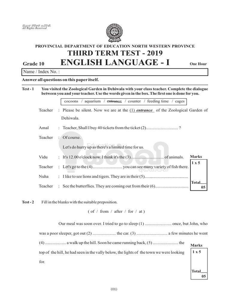 Gr10 Ta English 2019 Term 3 | PDF | Tsunami | Hurricane Katrina