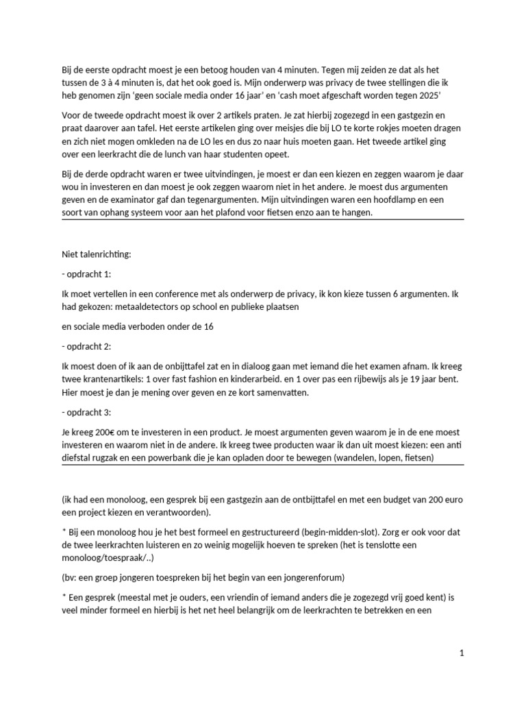 Engels Mondeling 2024 | PDF