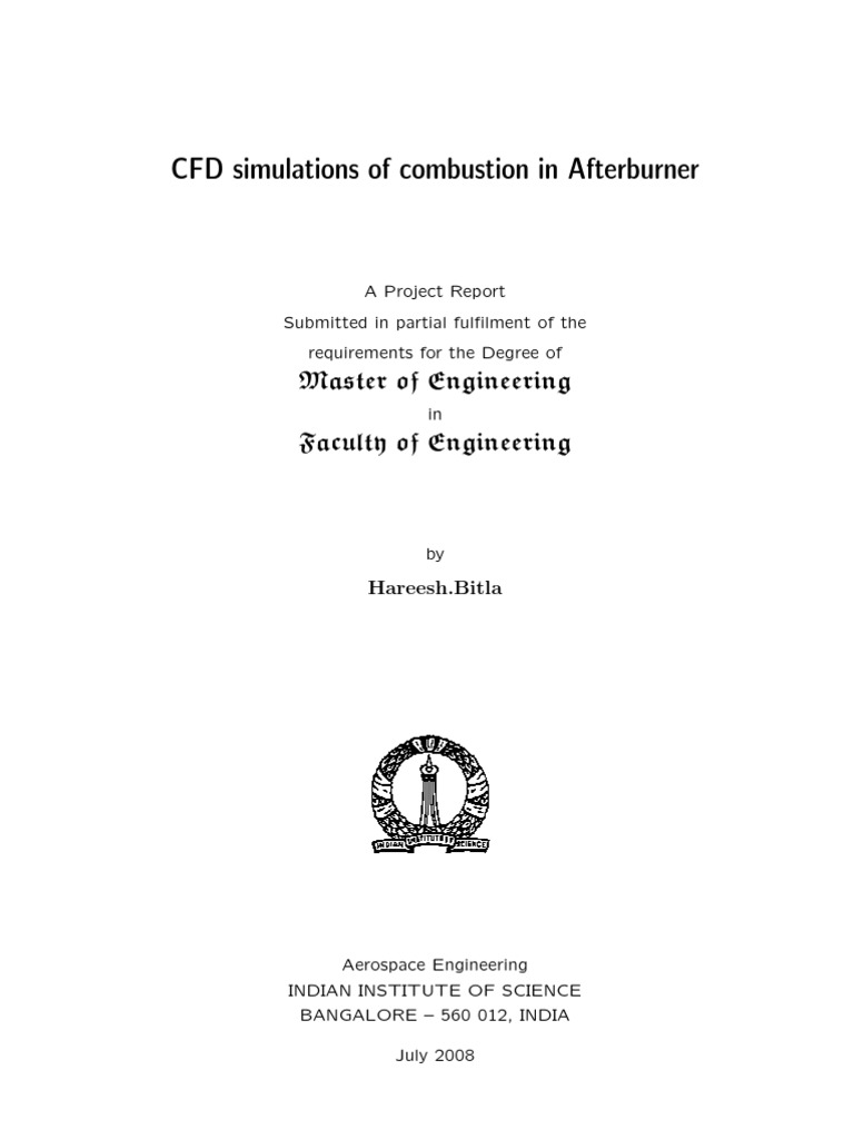 CFD Simulations of Combustion in Afterburner | PDF | Turbulence | Jet ...