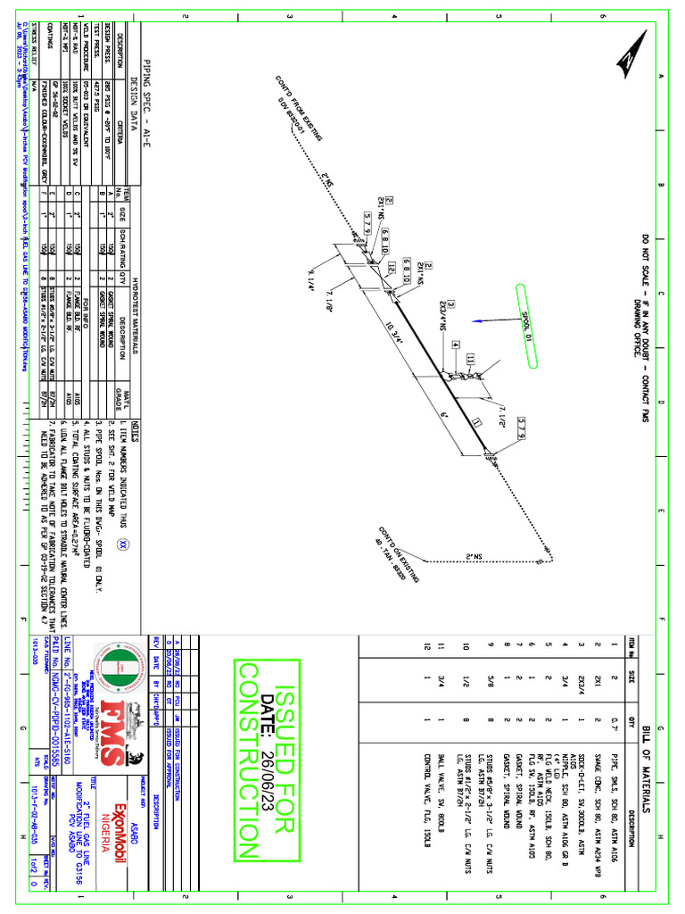 2-Inch Fuel Gas Line To G3156-Asabo Modification-Ifc.. | PDF