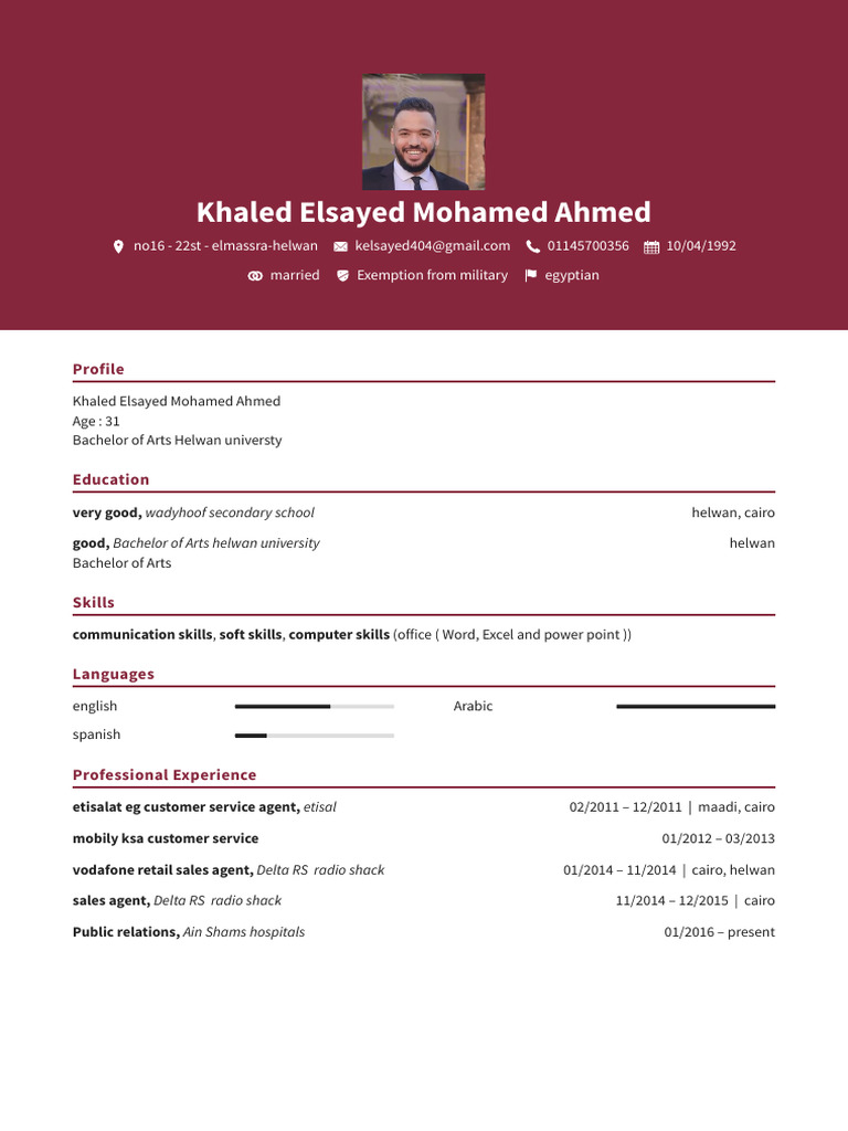 Khaled Elsayed Mohamed Ahmed Resume 10-05-2023!20!52-38 | PDF