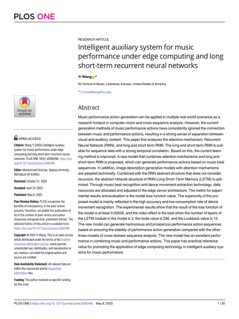 Intelligent Music Performance System | PDF | Artificial Neural Network ...