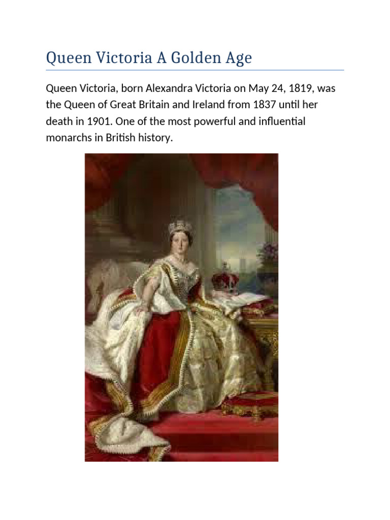 Queen Victoria's Impact on Society | PDF | Queen Victoria | Victorian Era