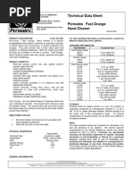 Fast Orange Pumice Lotion SDS | PDF | Dangerous Goods | Safety