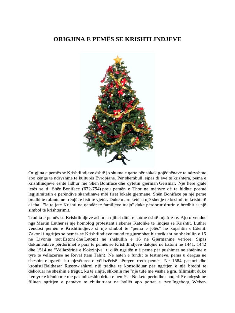 Origjina e Pemës Se Krishtlindjeve | PDF