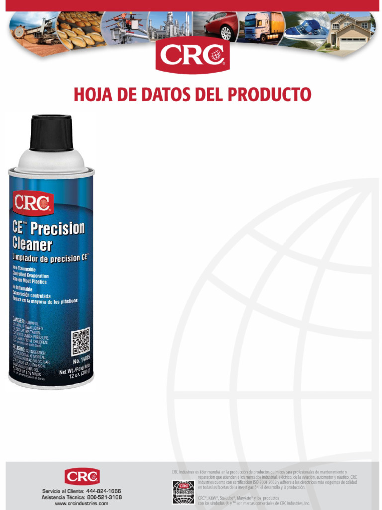 CRC CE Precision Cleaner Tds Esp | PDF