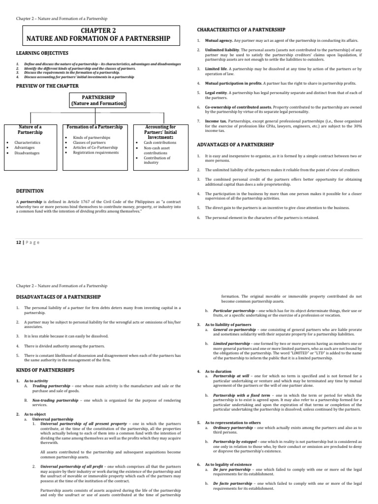 Understanding Partnership Formation Basics | PDF | Debits And Credits ...
