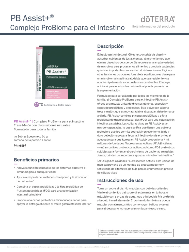 PB Assist Probiome Gut Complex | PDF | Tracto gastrointestinal