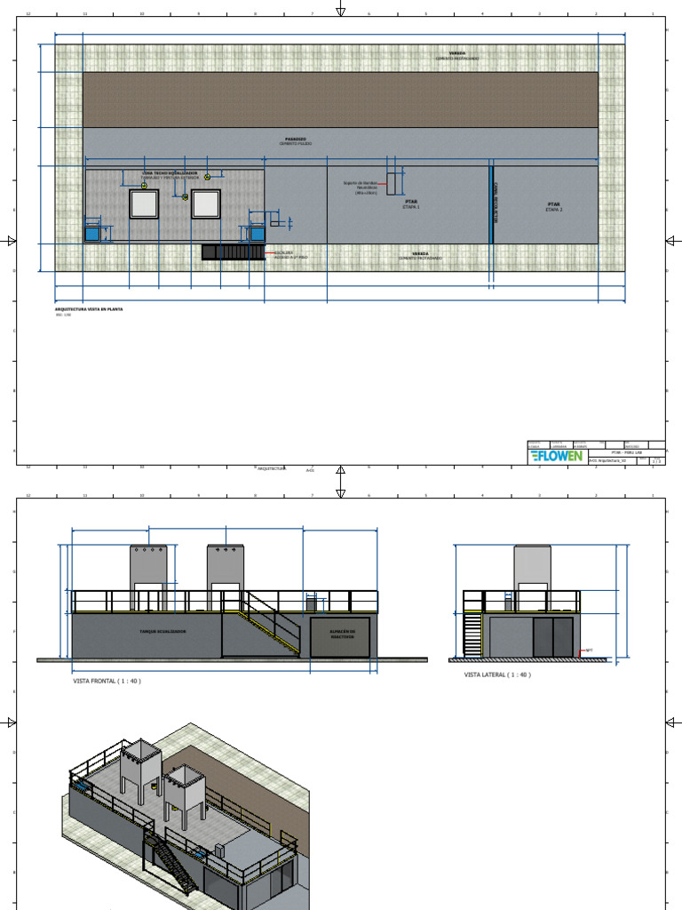 A-01 Arquitectura - PTAR | PDF