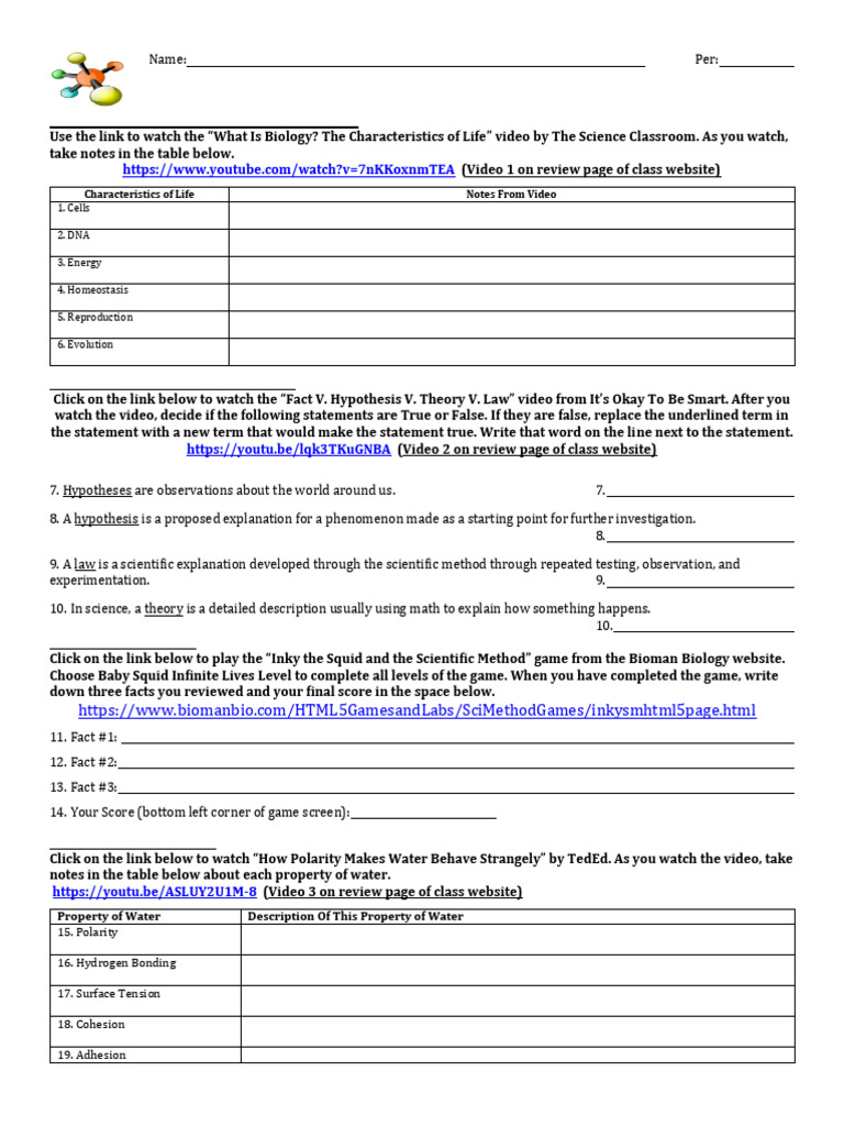 Biology Eoc Review Webquestmodified | PDF | Translation (Biology ...