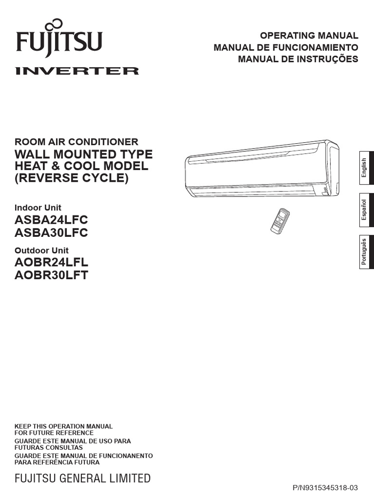 ASBA24LFC Fujitsu Inverter Manual | PDF