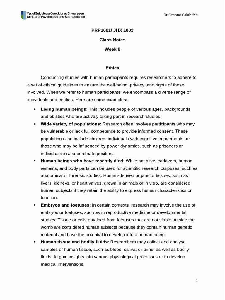 Ethical Guidelines in Human Research | PDF | Informed Consent | Institutional Review Board