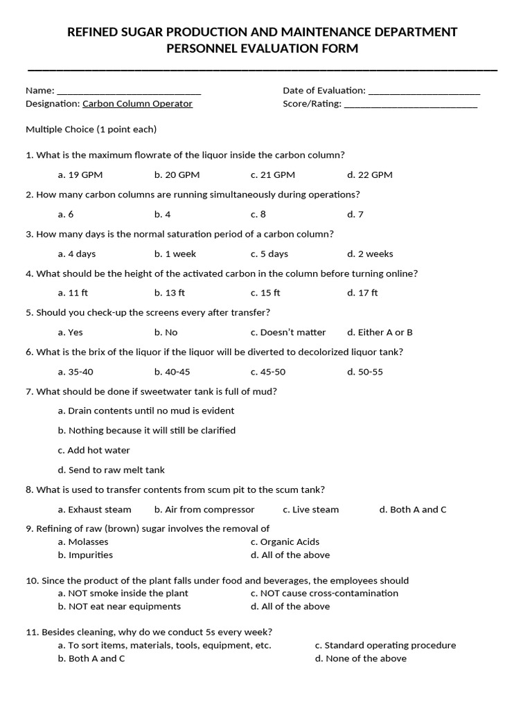 04 Carbon Column Operator | PDF