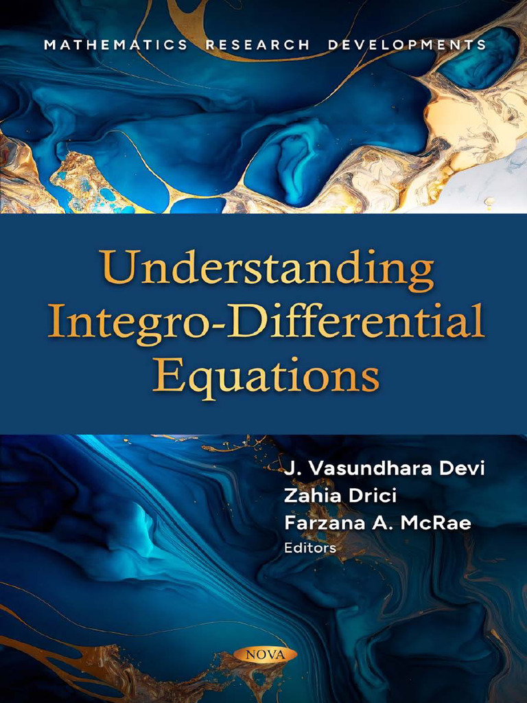 Understanding Integrodifferential Equations Nova Science Publishers ...