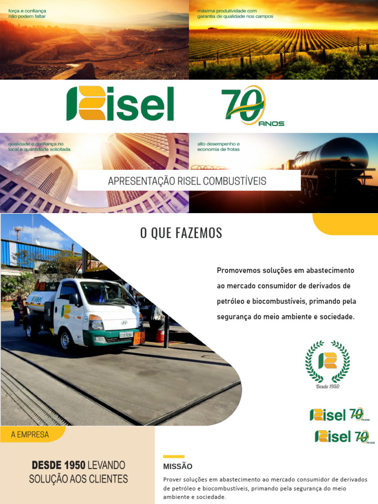 Apresentação Institucional - Risel | PDF | Óleo de motor | Diesel