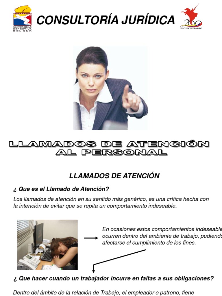 Llamada de Atencion Al Personal | Descargar gratis PDF | Comportamiento ...