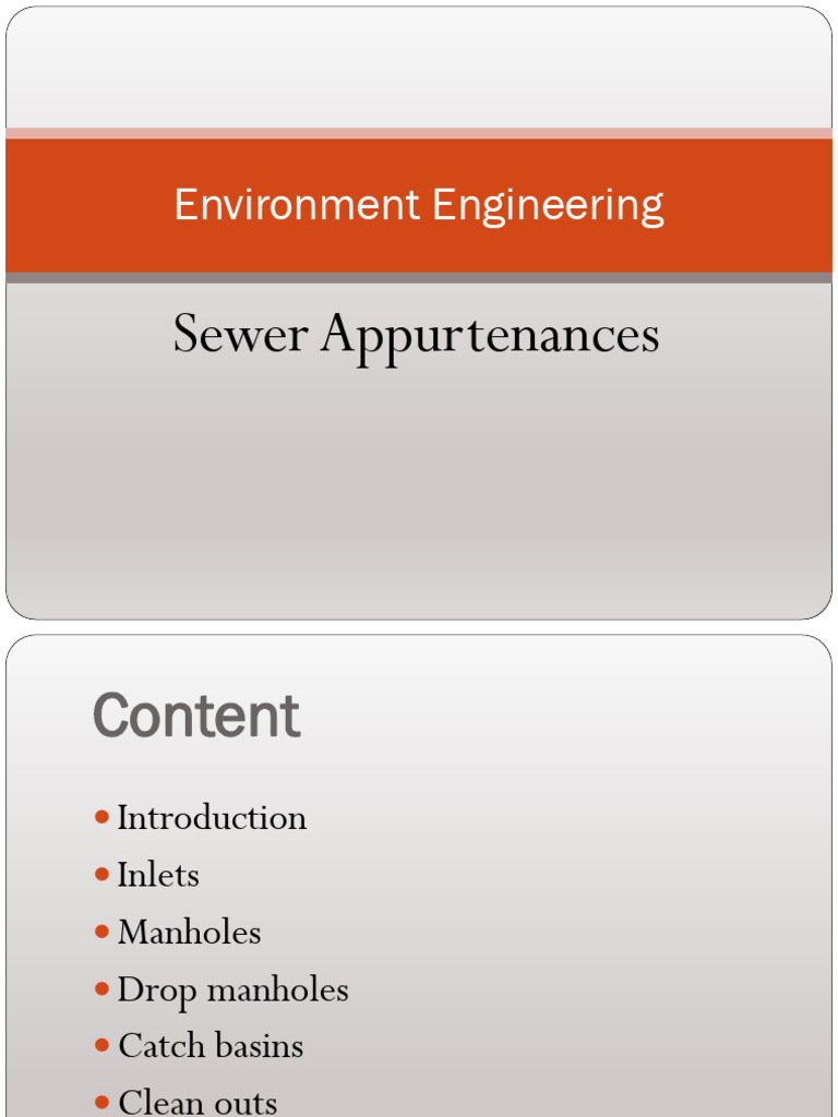 Sewer Appurtenances | PDF | Storm Drain | Sanitary Sewer