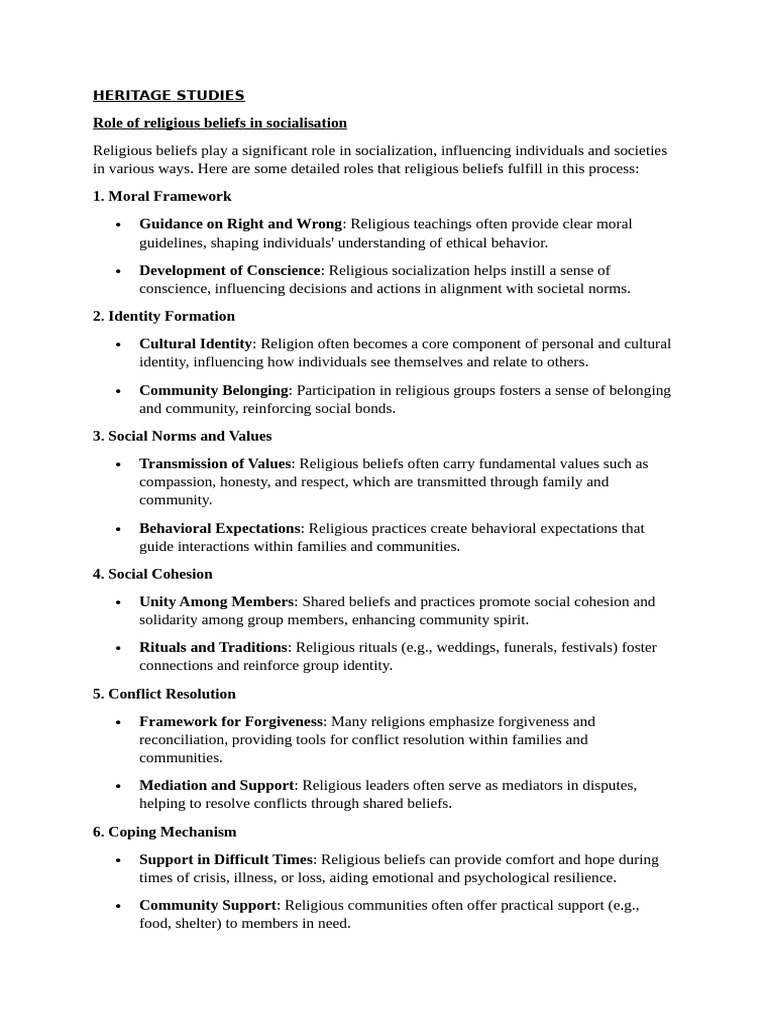 Heritage Studies 'O' Level Notes | PDF | Anglicanism