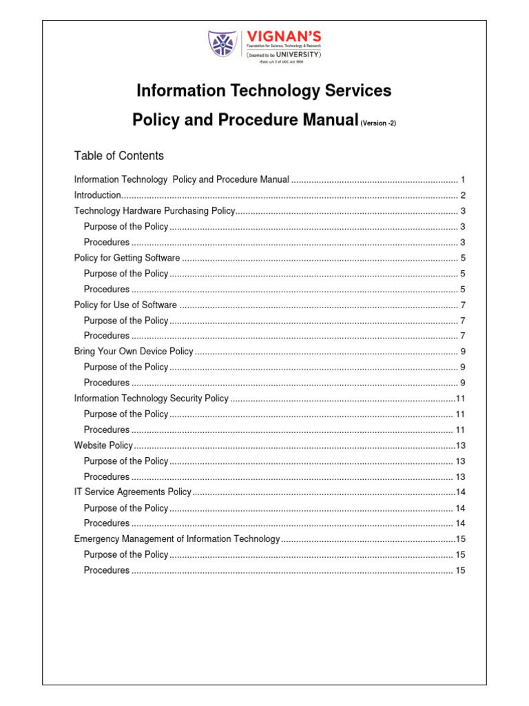 IT-Policy | PDF | Software | Computer Hardware