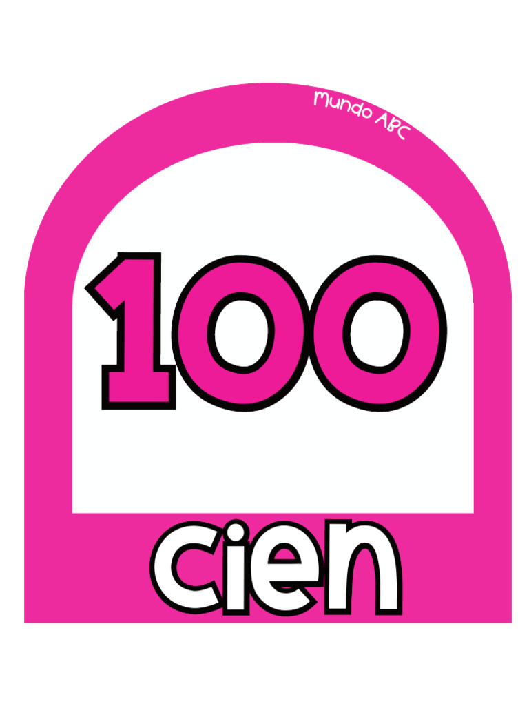 13.cartel - Números - 100 en 100 Al 1,000 | PDF