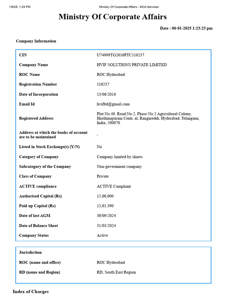 Ministry of Corporate Affairs - MCA Services | PDF | Corporations ...