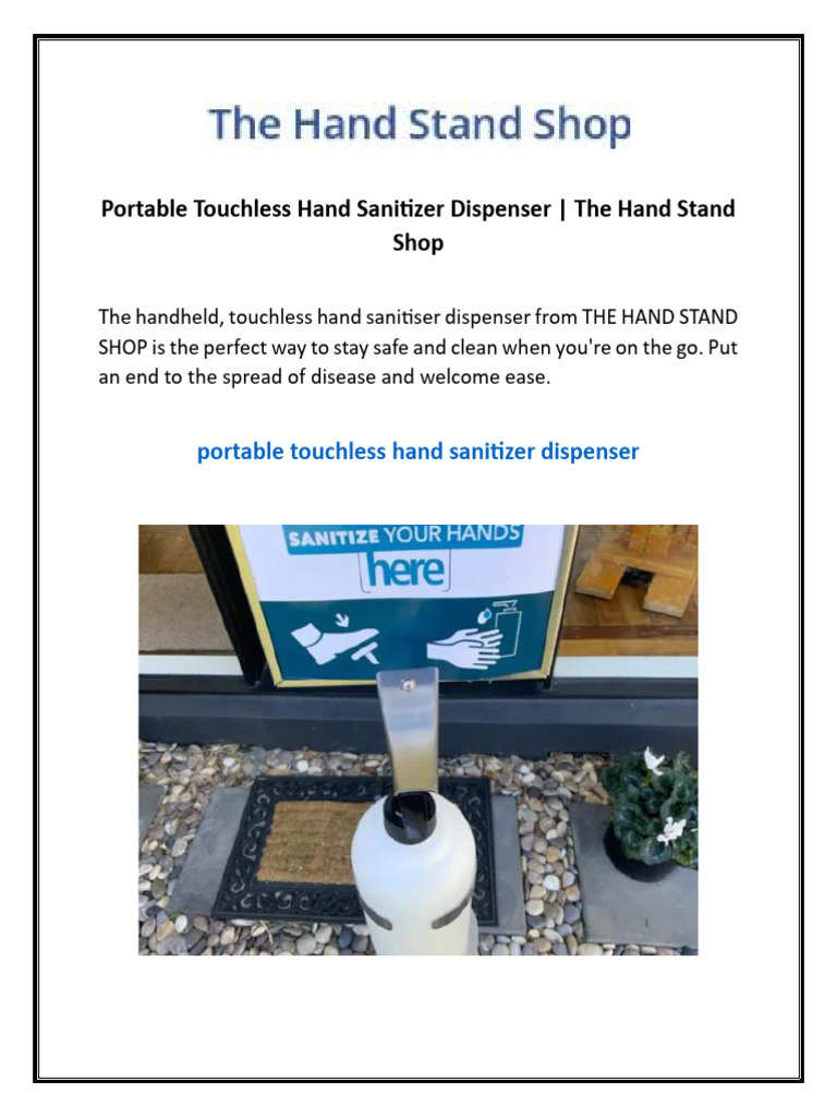 Portable Touchless Hand Sanitizer Stand | PDF