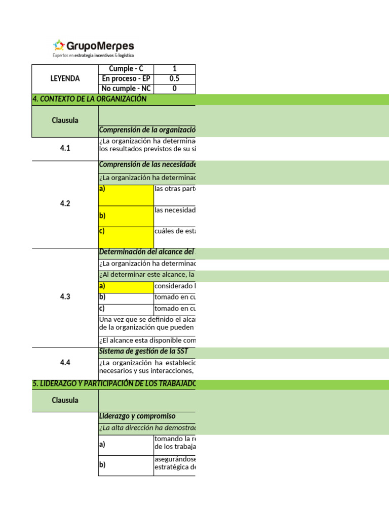 Actividad - 1 Instrumento de Diagnóstico ISO 45001 | PDF | Auditoría ...