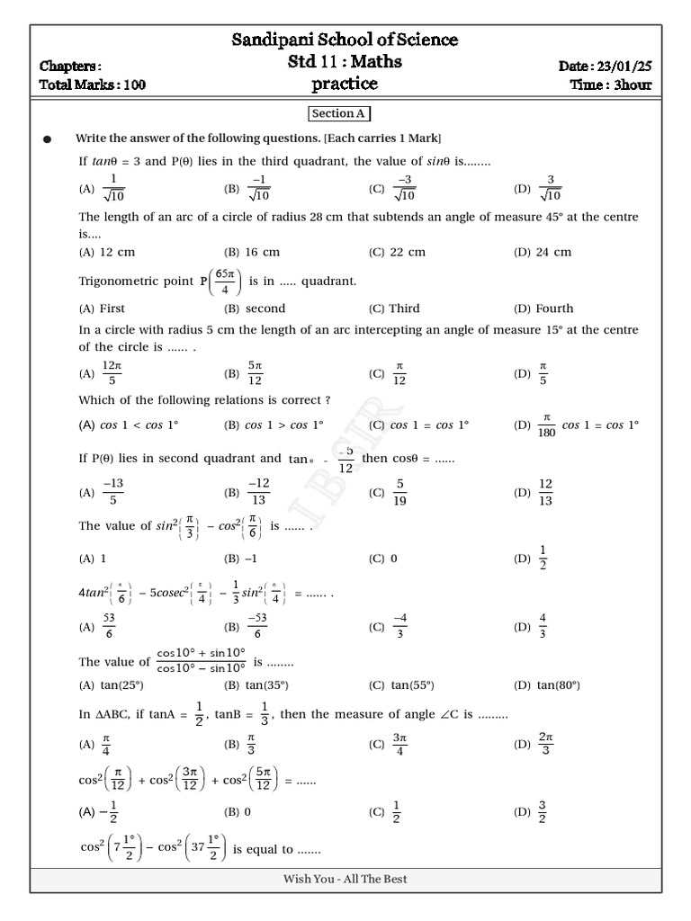 Practice D23 Jan 2025 | PDF | Euclidean Plane Geometry | Euclidean Geometry
